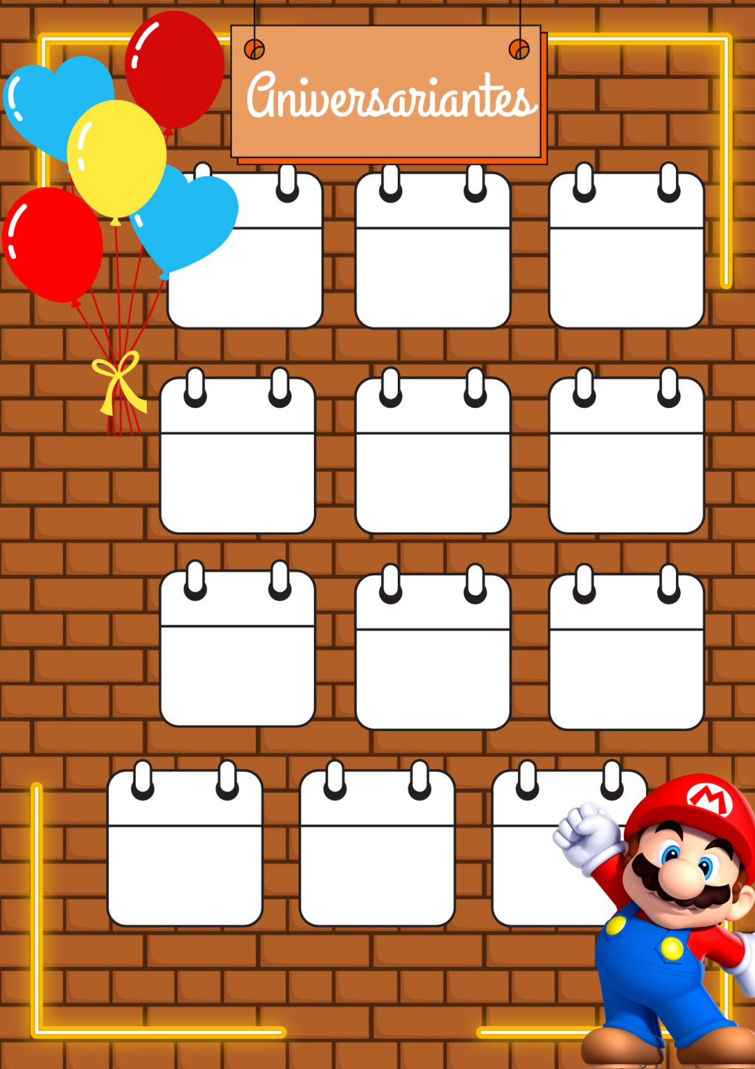 PLANNER DO PROFESSOR 2026 SUPER MÁRIO- ORGANIZAÇÃO ESCOLAR – Loja ...