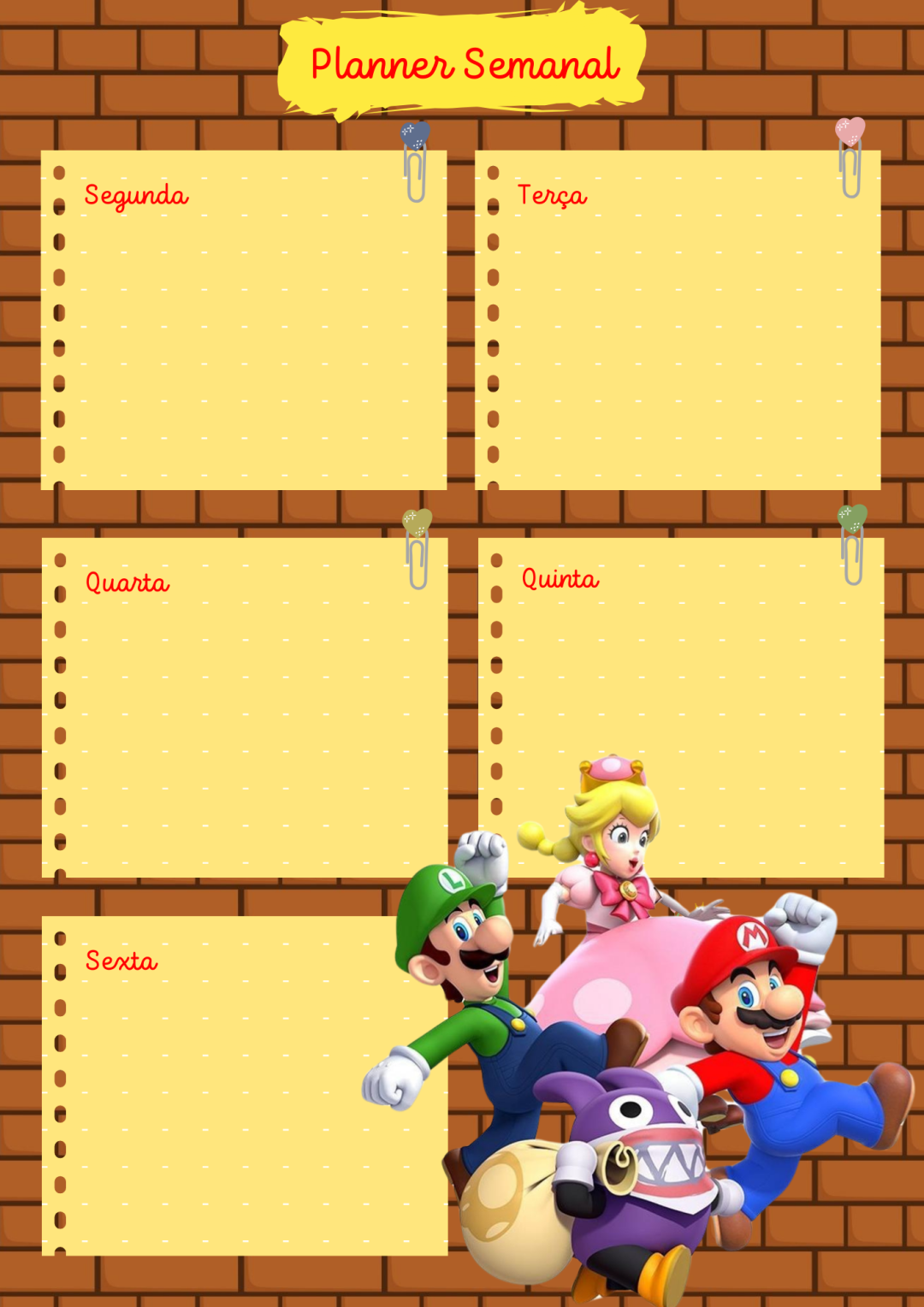 PLANNER DO PROFESSOR 2026 SUPER MÁRIO- ORGANIZAÇÃO ESCOLAR – Loja ...